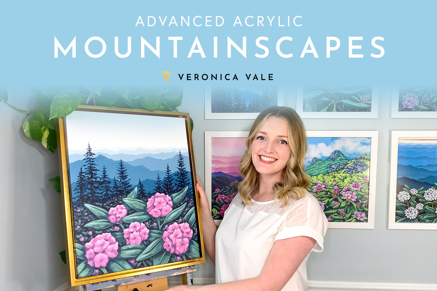 Advanced Acrylic Mountainscapes With Veronica Vale – Let's Get Artsy