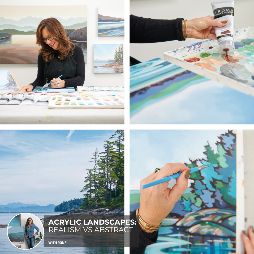 Acrylic Landscapes: Realism vs Abstract With Ronei – Let's Get Artsy