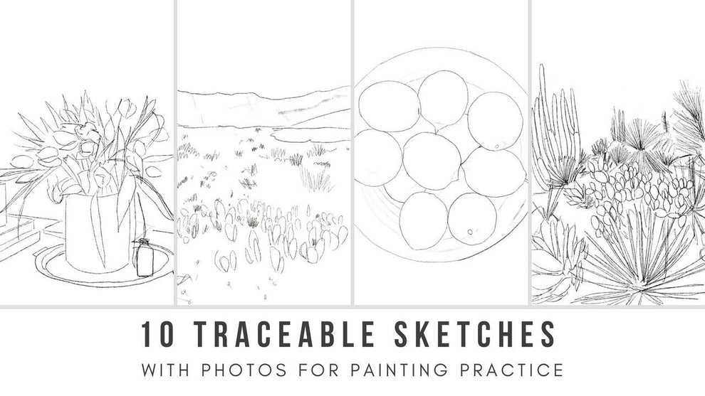 Traceable Sketches Downloadable eBook With Laurie Anne – Let's Get Artsy